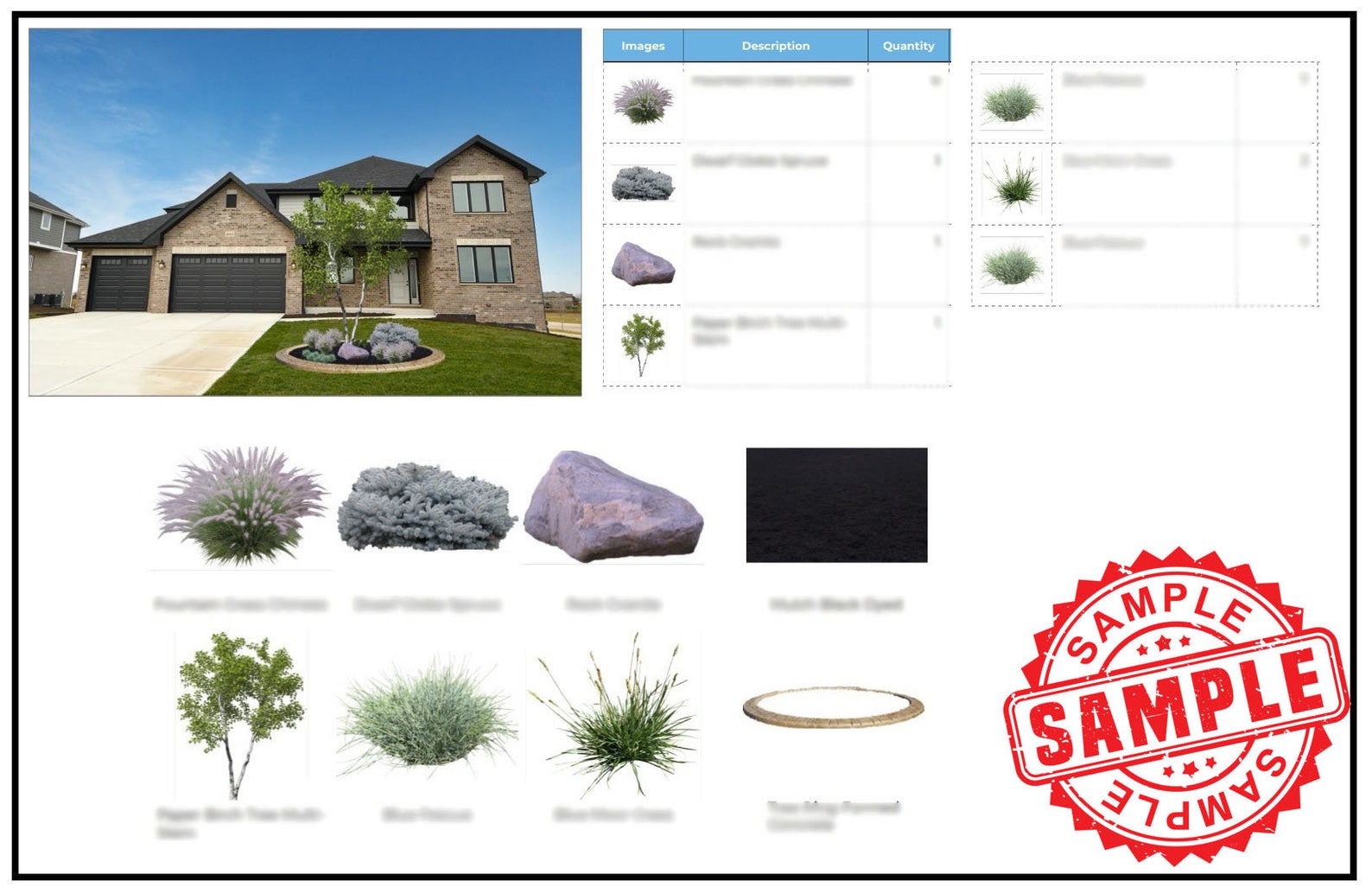 Premade Landscape Design, Landscape Berm, Zone 5-8 Berm, Berm Tree ...
