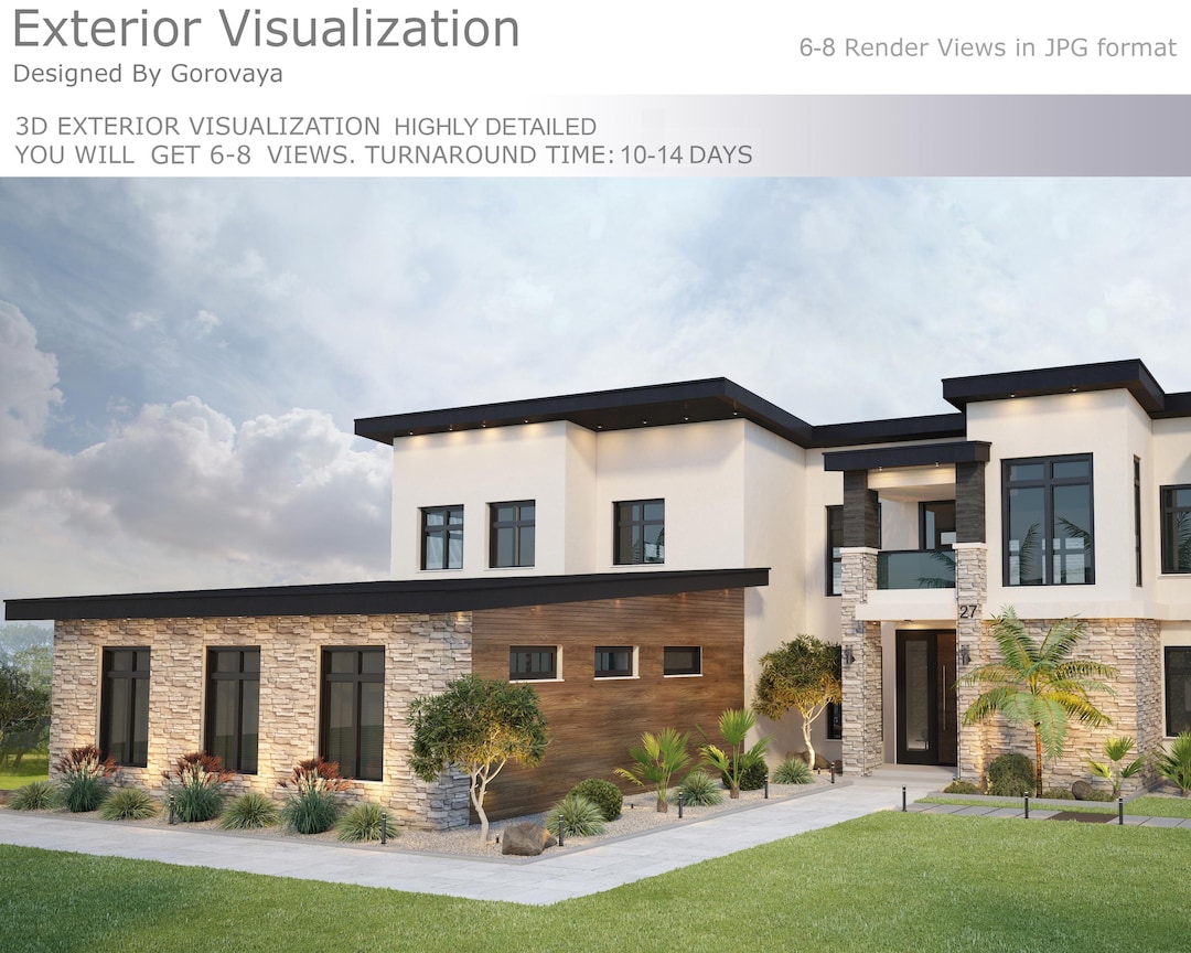 3D Visualization of Exterior, Highly Detailed Rendering of Exterior ...