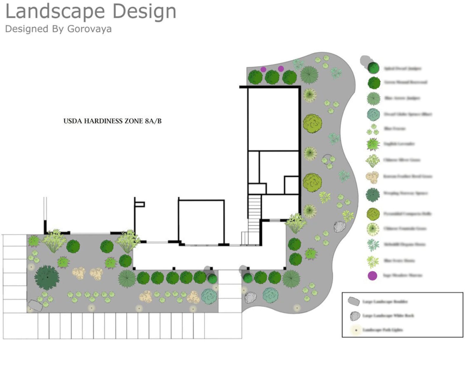 Custom Landscape Design, Landscape Front Facade, Landscape Layout ...