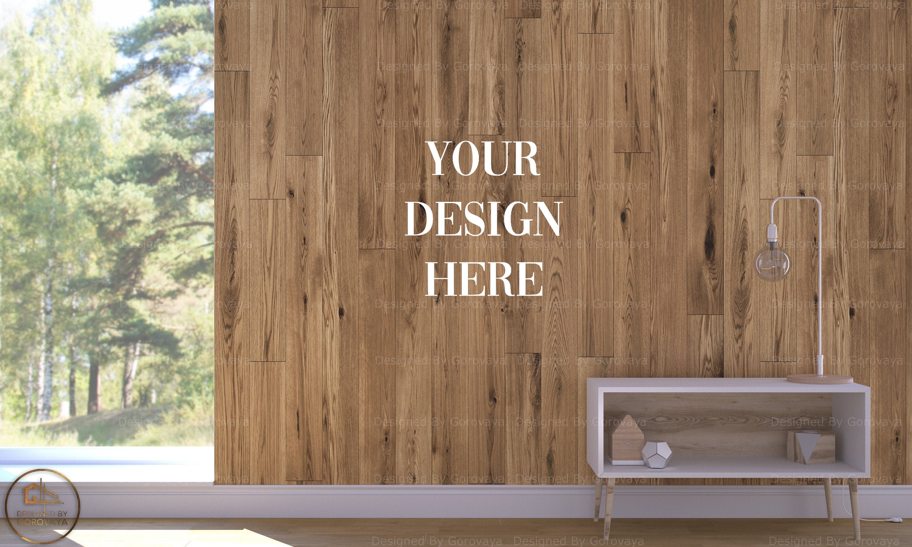 Interior Mockup Wood Wall Mockup Table Mockup Rustic | Etsy