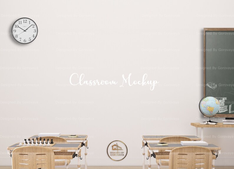 Interior Mockup,classroom Mockup, School Mockup, Study Desk Mockup ...