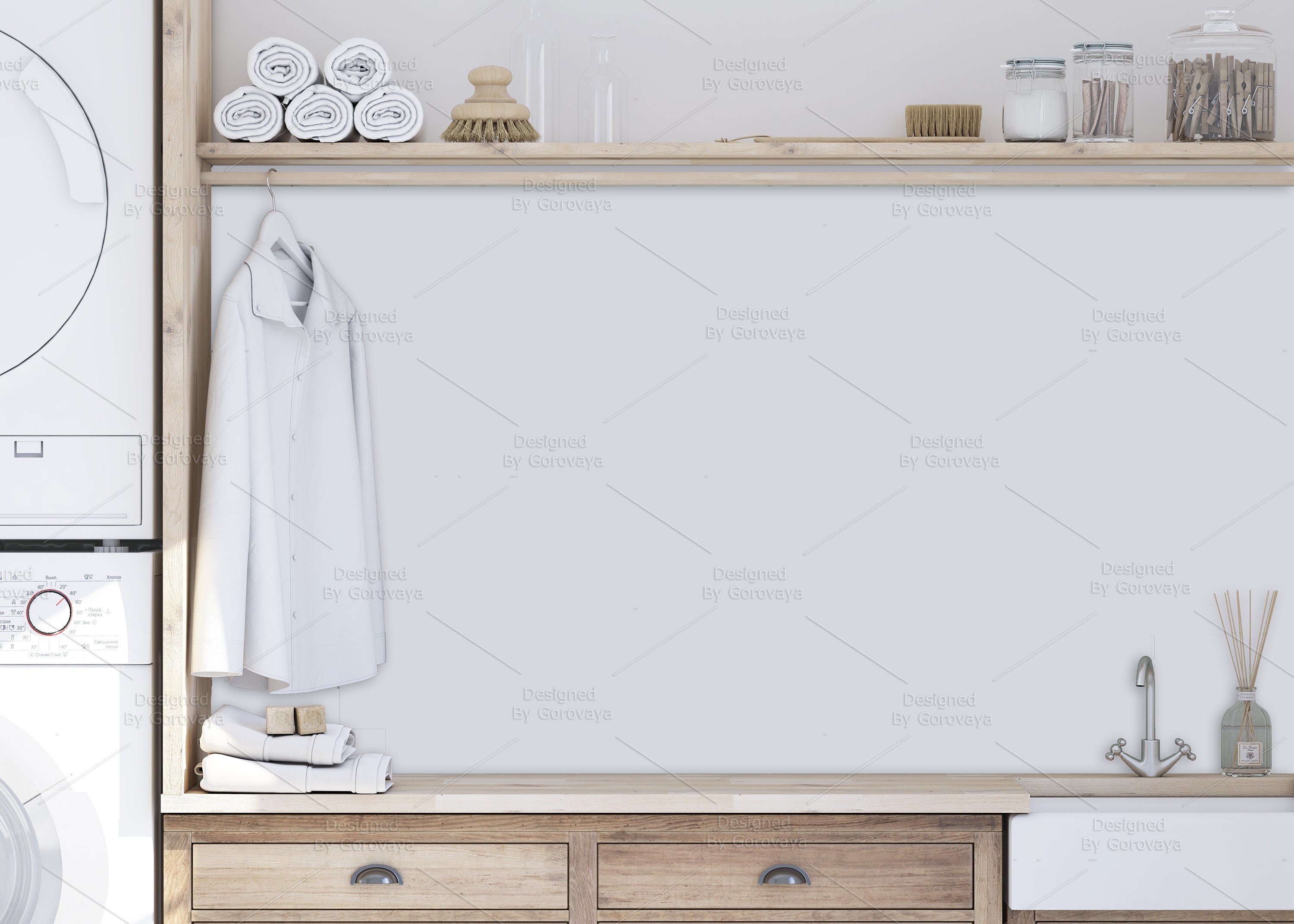 Interior Mockup, Laundry Mockup, Laundry Room Mockup, Farmhouse Mockup ...