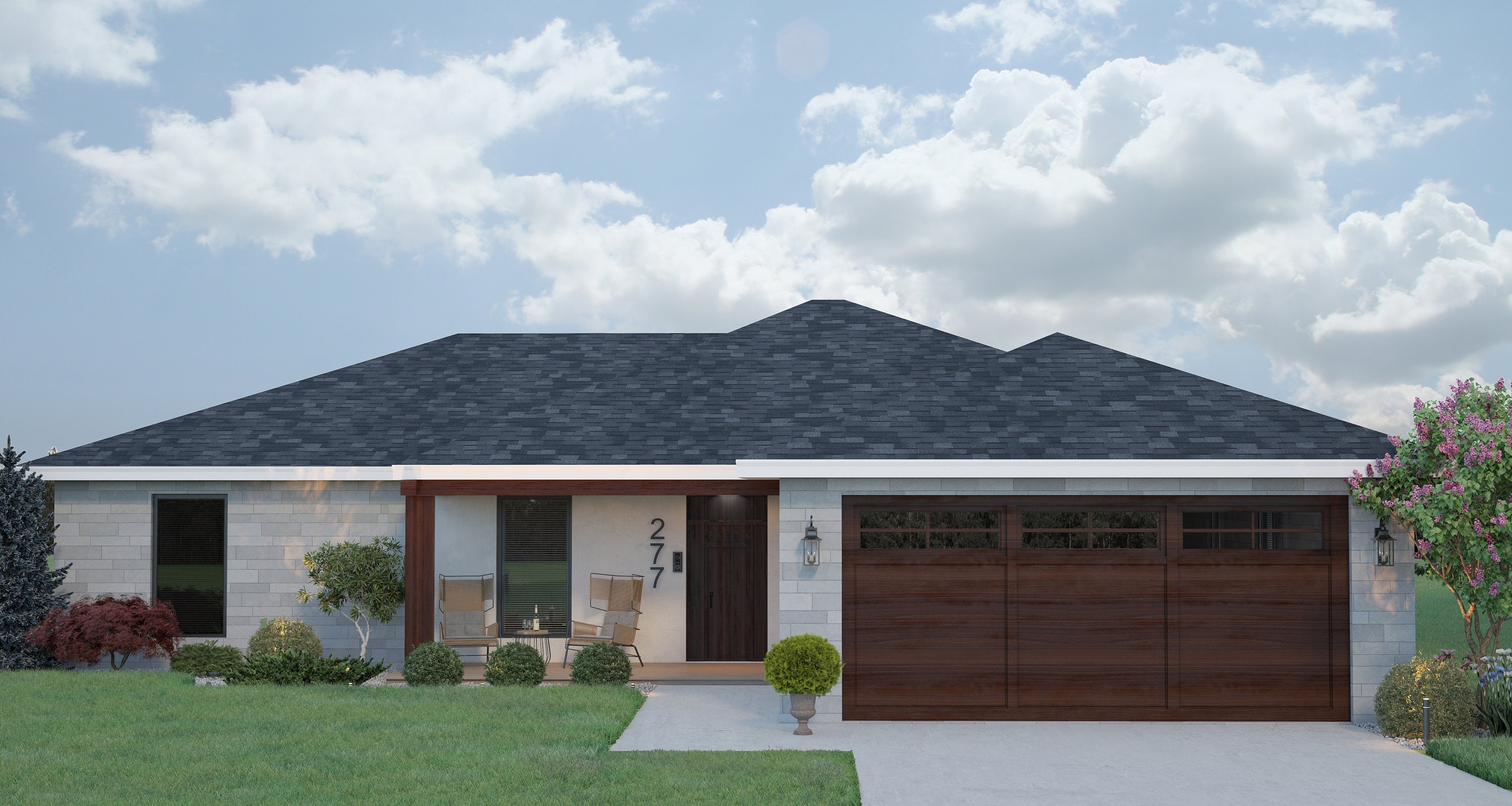 3D Visualization of Front Facade Exterior, Front Facade Visualization ...