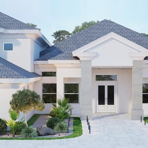 3D Visualization of Front Facade Exterior, Front Facade Visualization ...