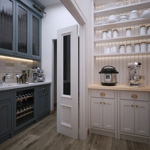 3D Kitchen Pantry Design, Interior Visualization, Pantry Renovation ...