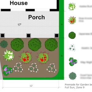 Texas Zone 9 Landscape Design, Full Sun (digital Download) - Etsy