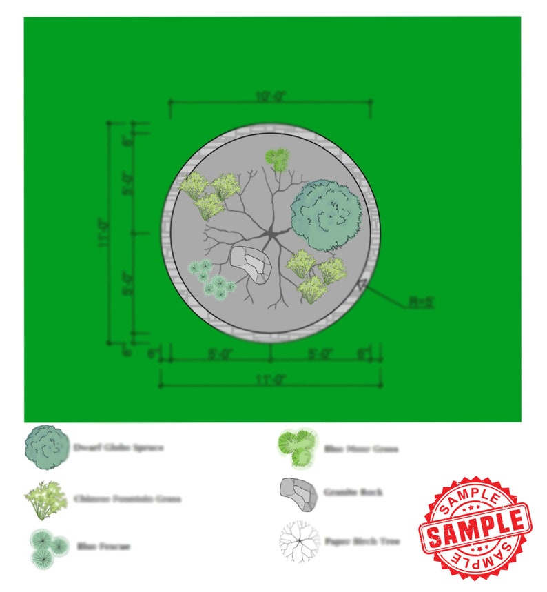 Premade Landscape Design, Landscape Berm, Zone 5-8 Berm, Berm Tree ...