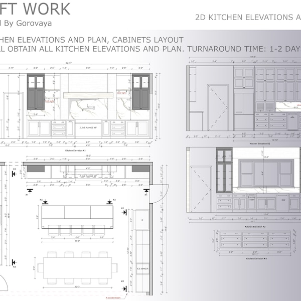 Kitchen Design Draft - Etsy