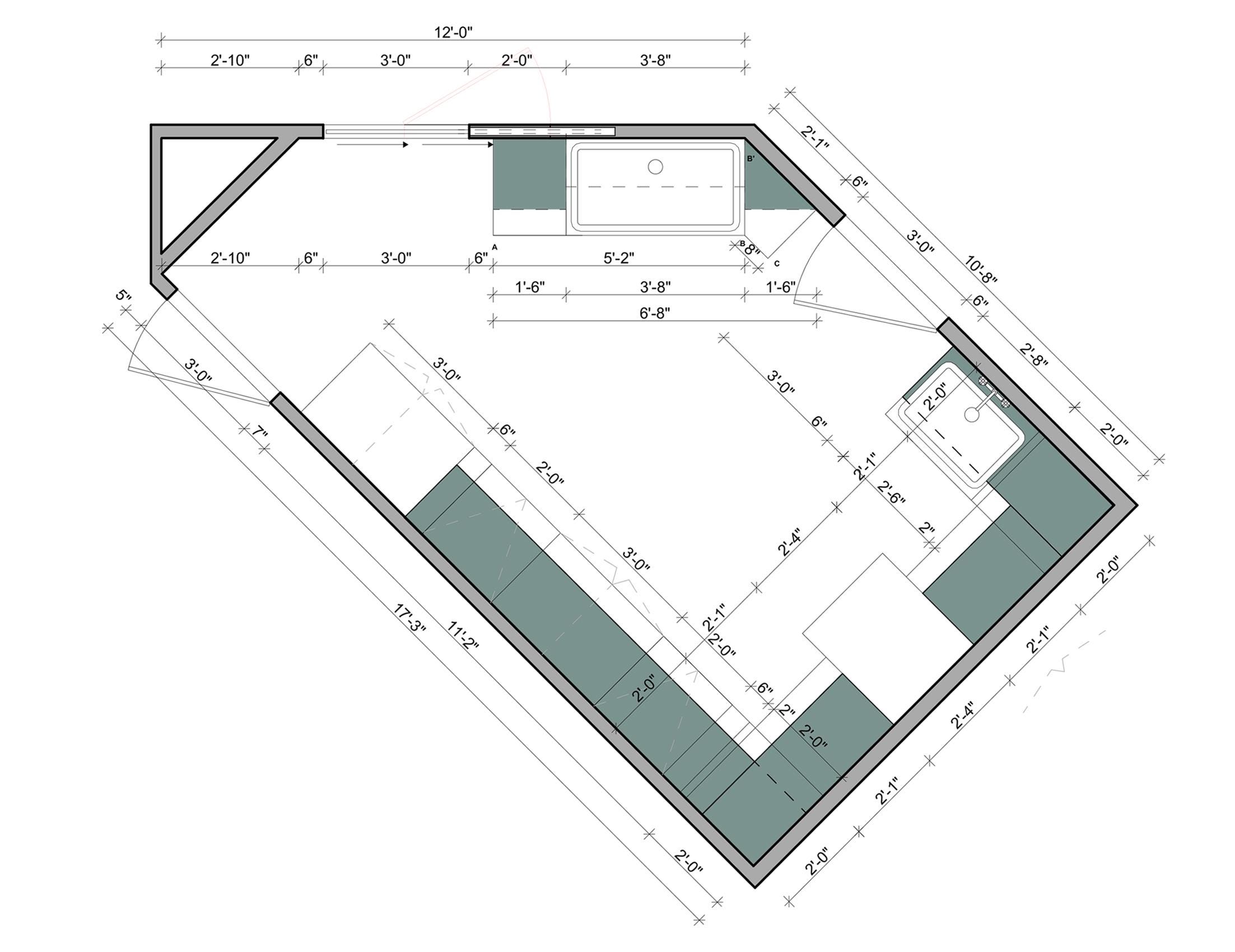 2D Laundry Room, 2D CAD Cabinet Design, Custom Draft, Bespoke ...