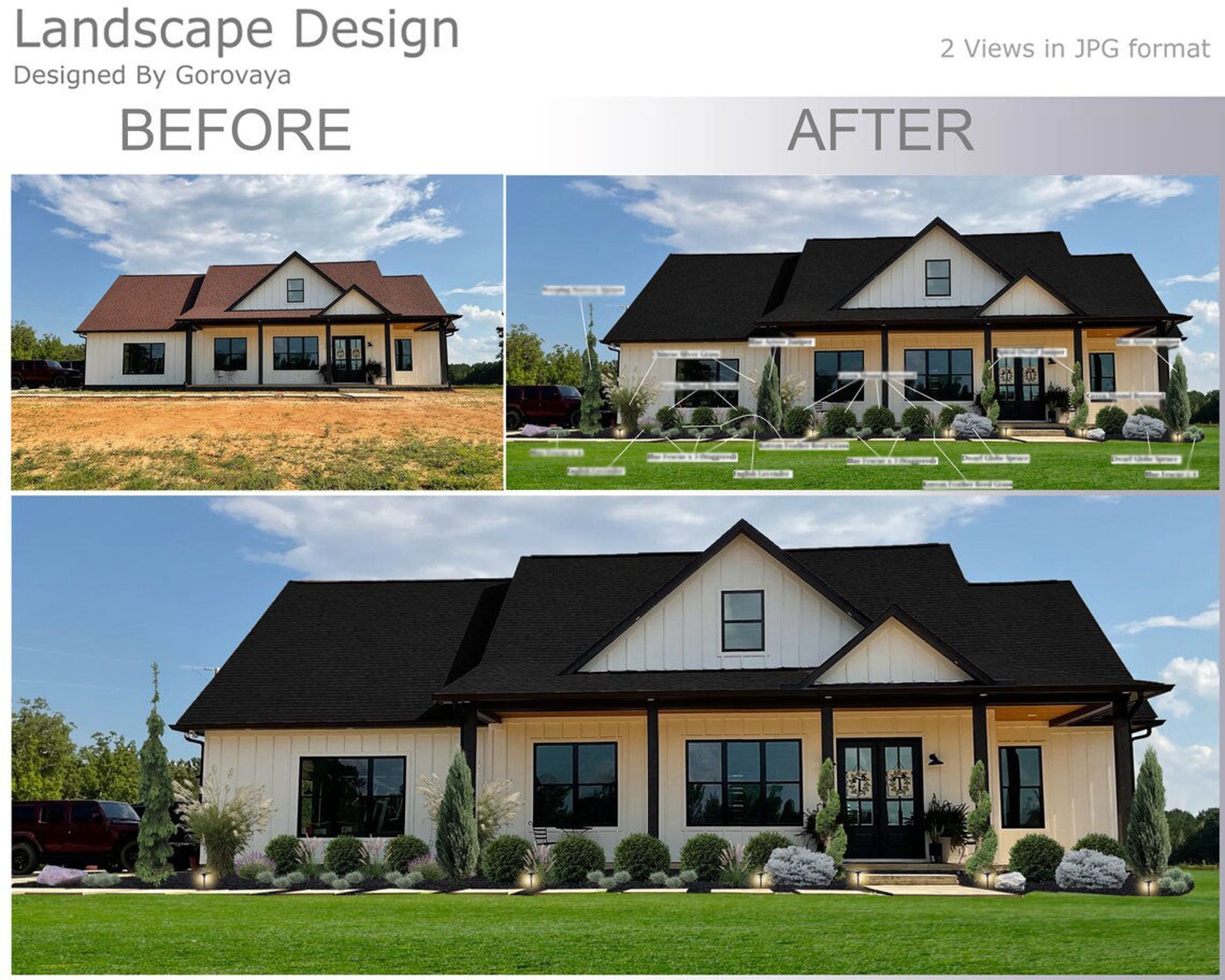 Custom Landscape Design, Landscape Front Facade, Landscape Layout ...