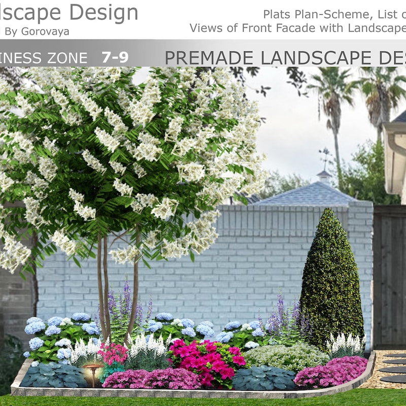 Zone 9b Landscape Design - Etsy