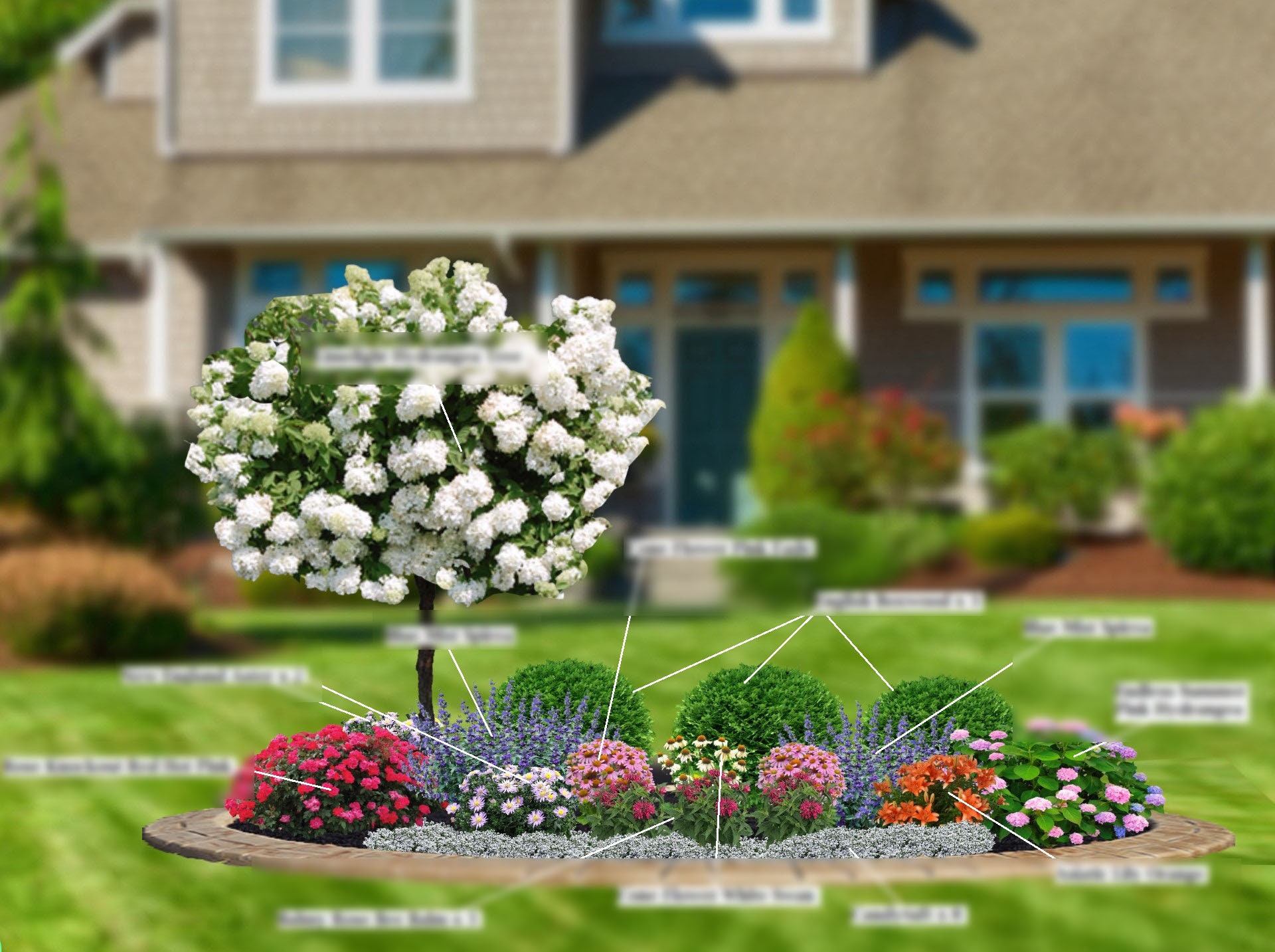 Premade Landscape Design, Landscape Berm, Zone 5-8 Berm, Berm Flower ...