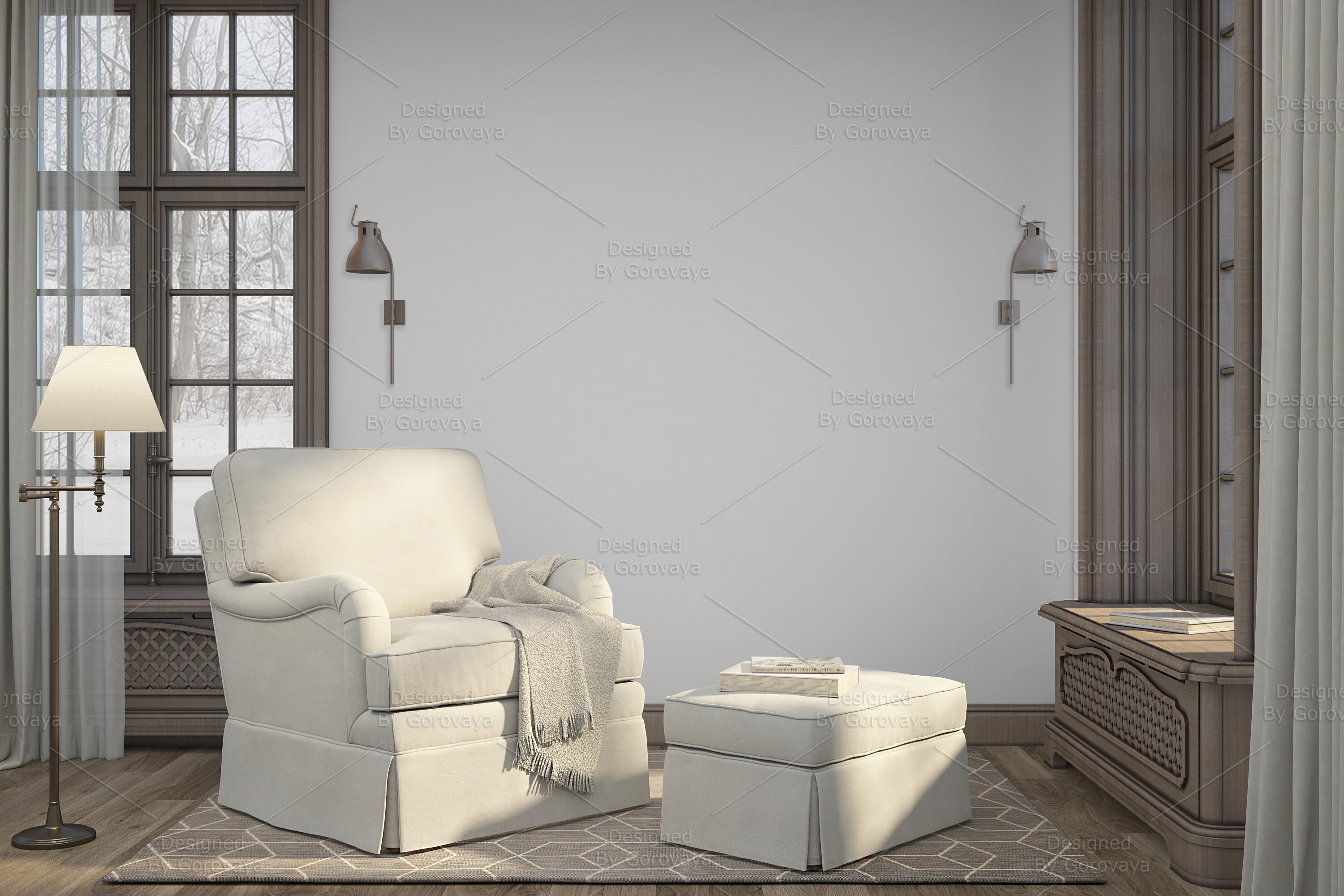 Interior Mockup, Living Room Mockup, Family Room Mockup, English ...