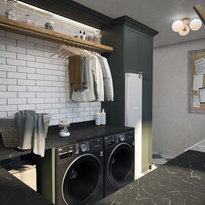 3D Laundry Interior Designs, Laundry 3D Rendering, 3D Architectural ...