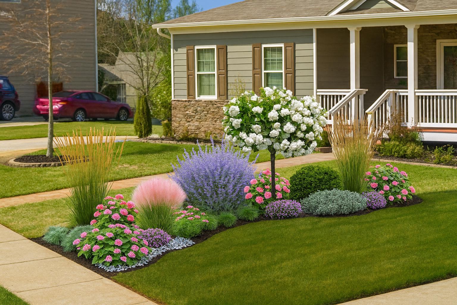 Premade Landscape Design, Landscape Berm Privacy Fence, Zone 5-8 Berm ...