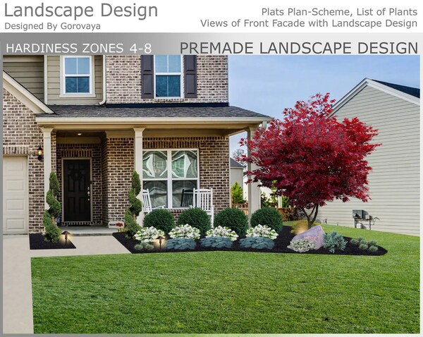 Landscape Design Plan for Full Shade Border Garden - Etsy Canada