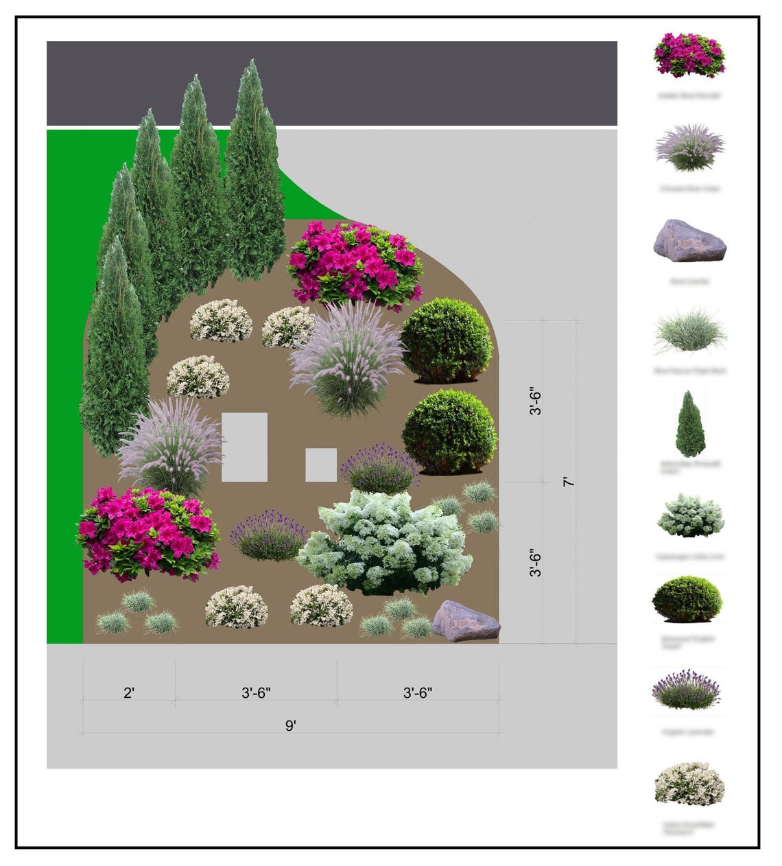 Premade Utility Box Landscaping Design | Corner Garden With Evergreens & Color | Perfect for ...