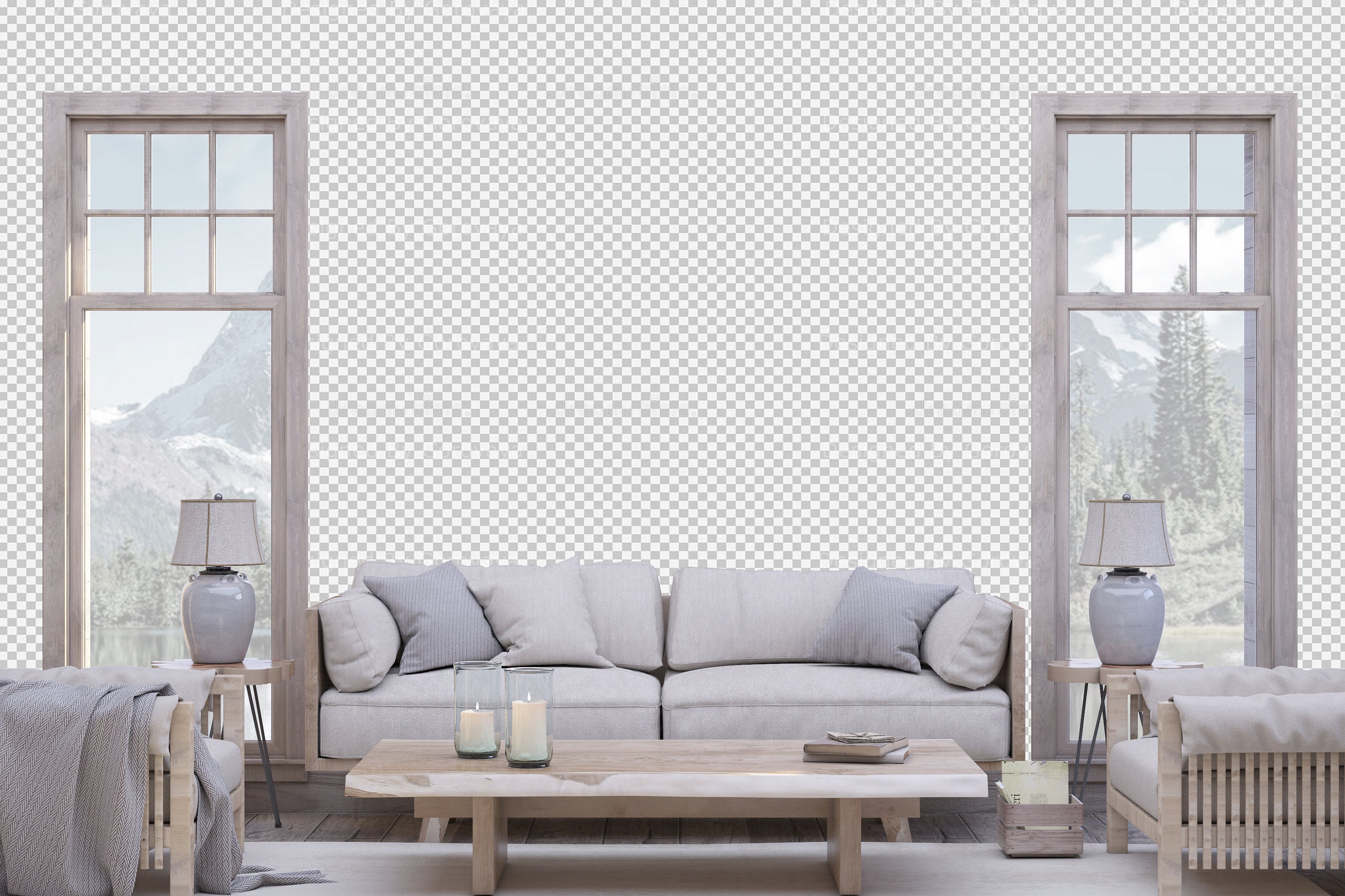 Interior Mockup Mountain House Mockupwallpaper Mockupliving - Etsy