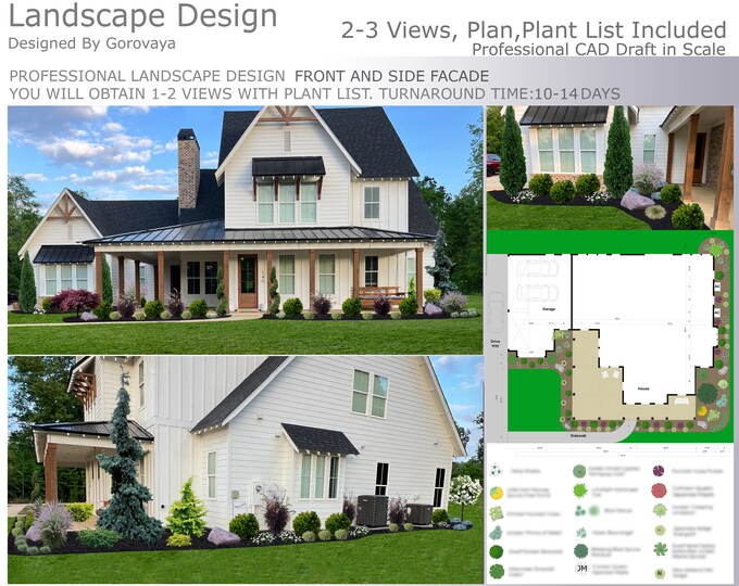 Front Facade Design, Landscape Design, Landscape Layout, Clean and ...