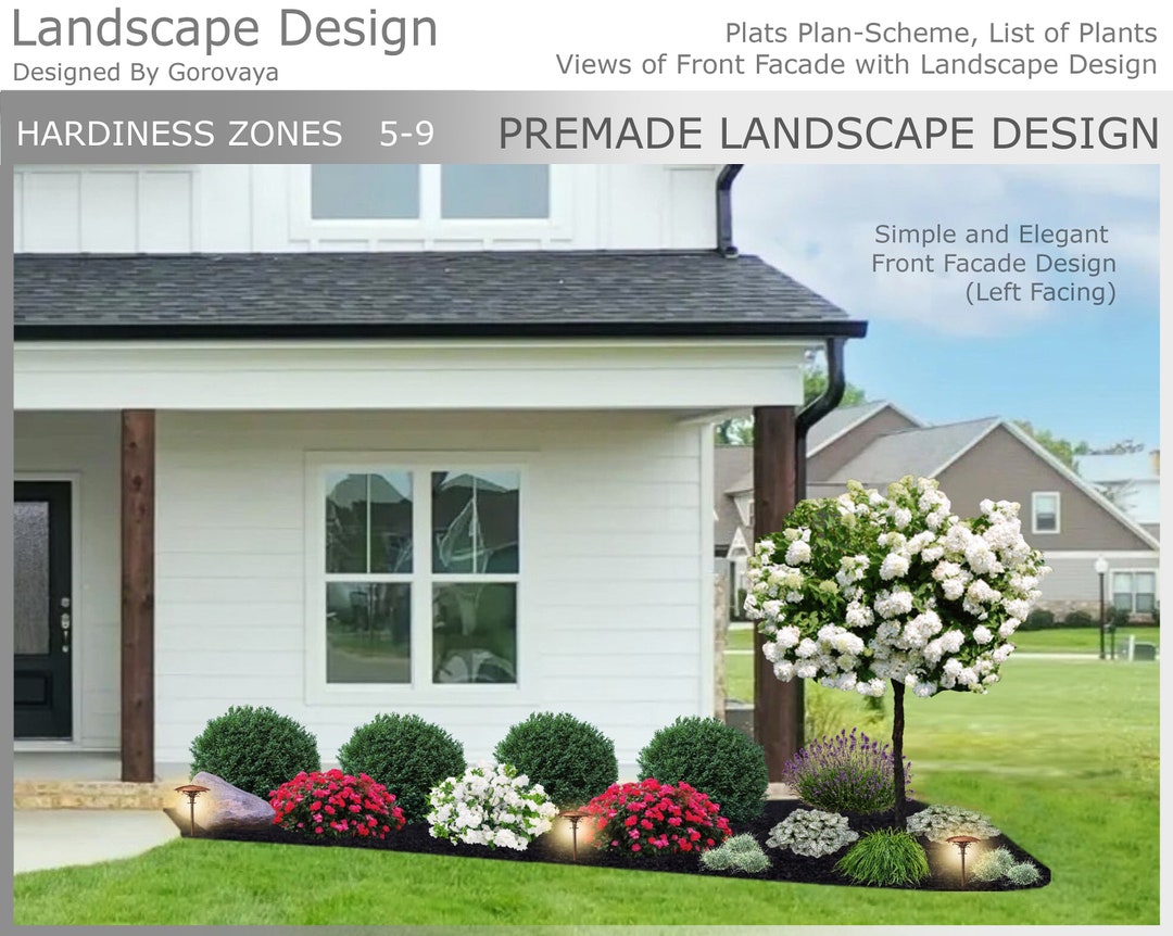 Front Facade Design, Landscape Design, Landscape Layout, Clean and ...
