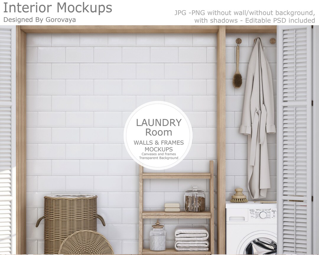 Interior Mockup, Laundry Mockup, Laundry Room Mockup, Farmhouse Mockup ...