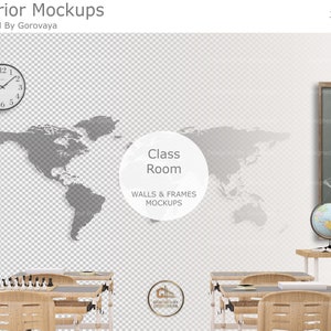 Interior Mockup,classroom Mockup, School Mockup, Study Desk Mockup ...