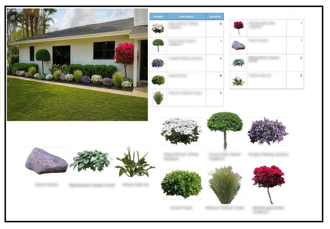 Premade Landscape Design, Landscape Facade Wall Design, Zone 10 ...