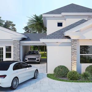 3D Visualization of Front Facade Exterior, Front Facade Visualization ...
