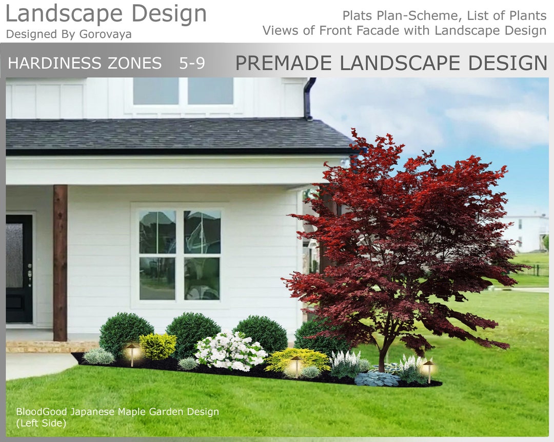 Japanese Maple Landscape: Zone 5-9 Front Yard Design - Instant Charm ...