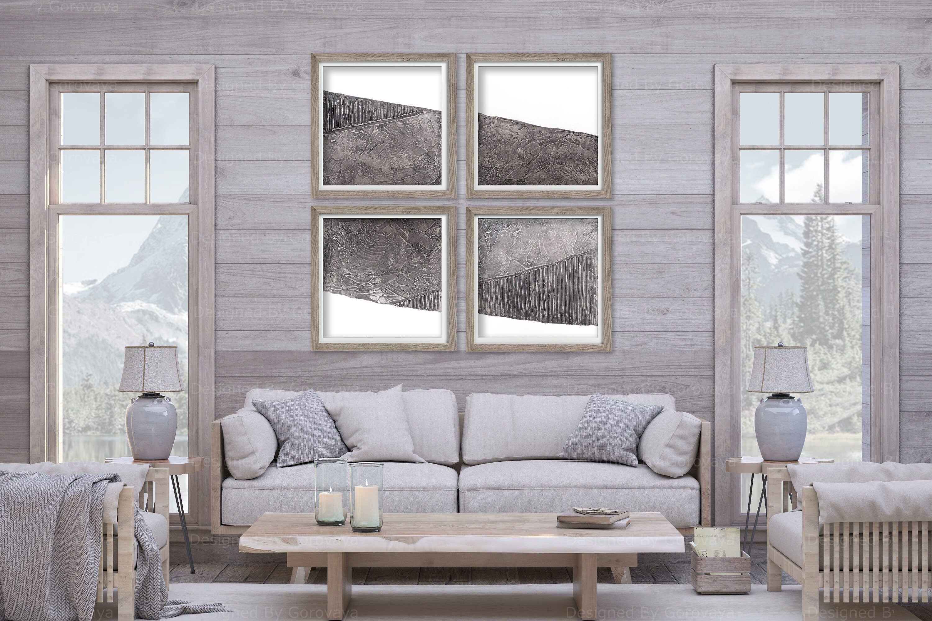 Interior Mockup Mountain House Mockupwallpaper Mockupliving - Etsy
