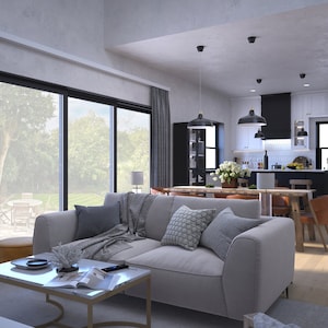 3D Open Concept Design, Open Space Interior Visualization, 3D Modeling ...