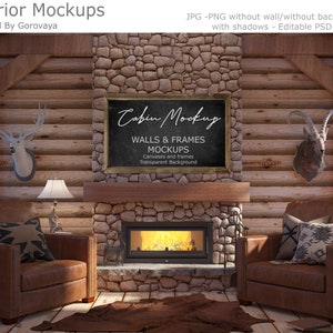 Interior Mockup, Fireplace Mockup, Livingroom Mockup, American Ranch ...