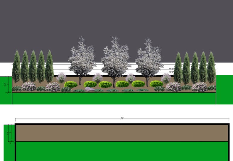 Premade Landscape Design, Zone 8-9 Landscape Design, Landscaping ...
