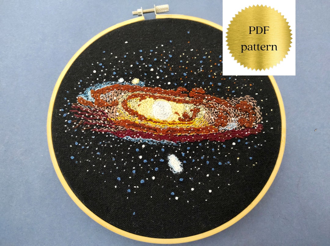 Embroidery Pattern Space Galaxy, PDF Pattern Tutorial Instant Download ...