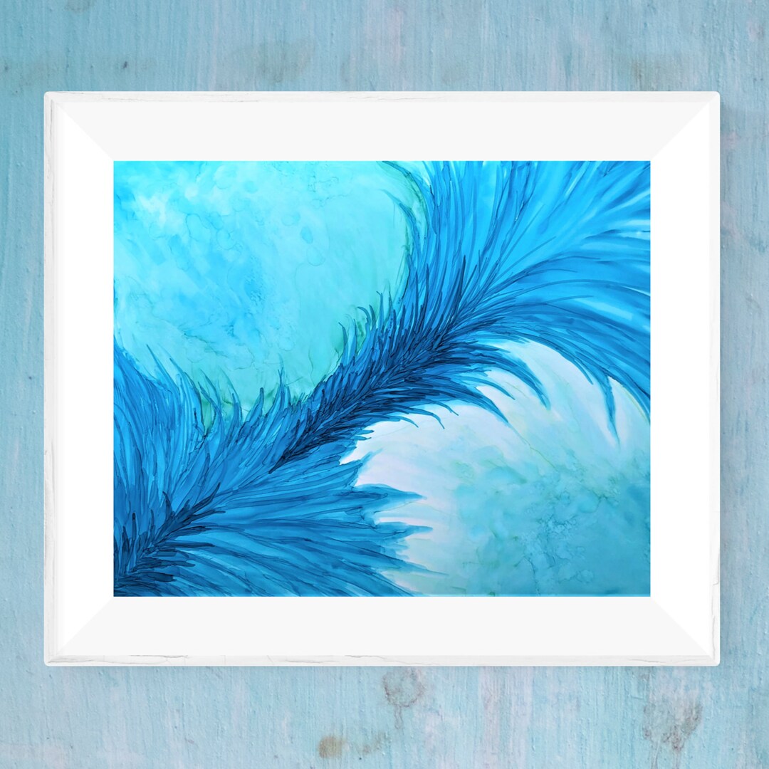 BLUE NILE Original Alcohol Ink Abstract, Alcohol Ink Art, Fluid Art ...