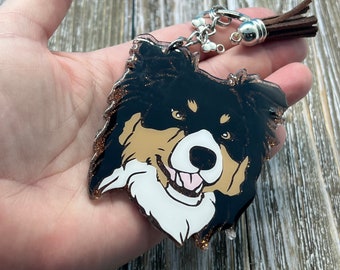 Border Collie Keychain - Etsy