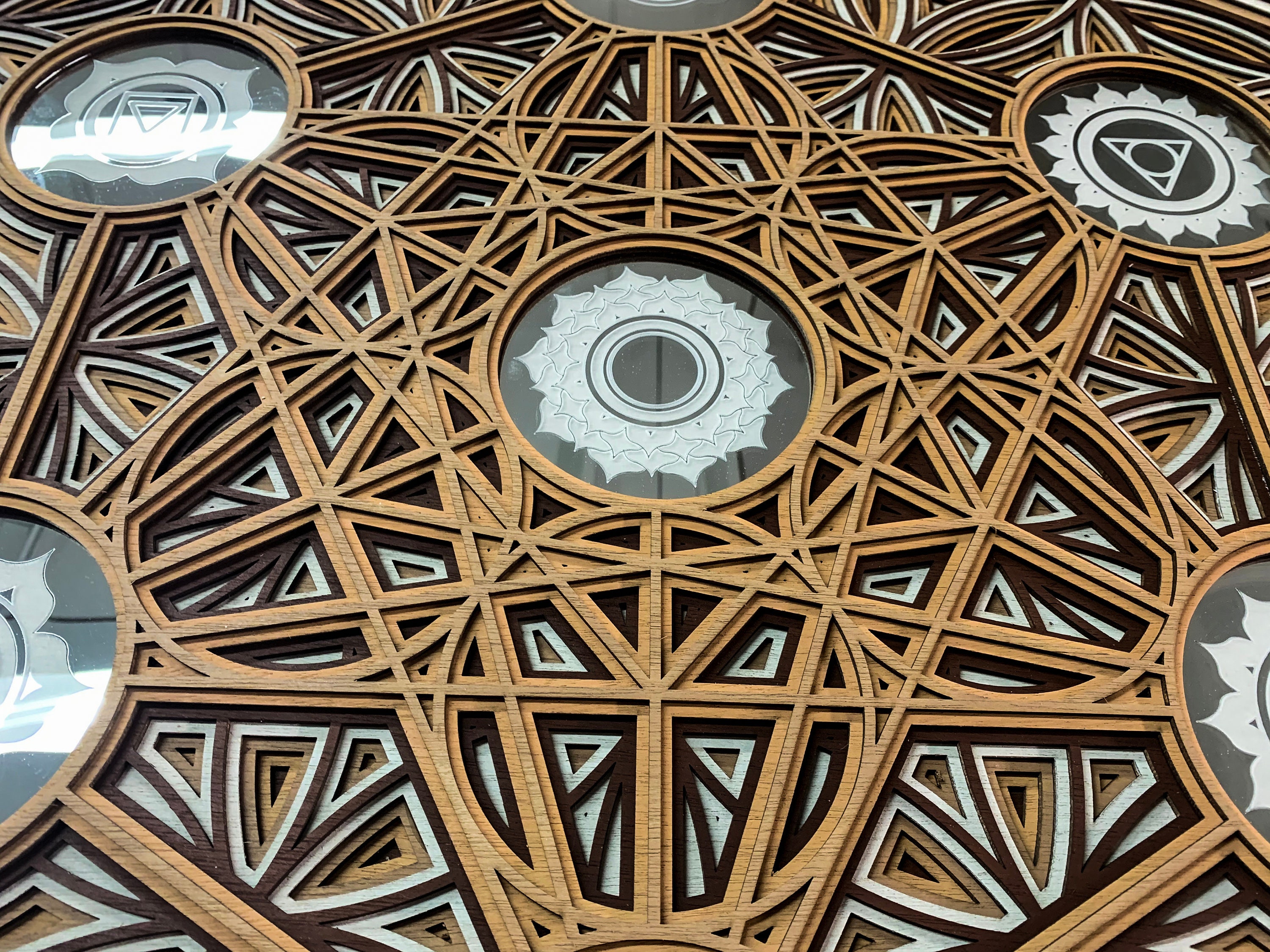 Flower of Metatron - Laser Cut Wood Layered Hexagon Wall Art With ...