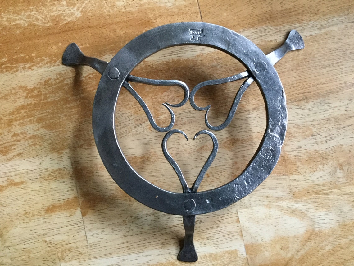 Hand forged trivet Kitchenware Tableware Iron trivet | Etsy
