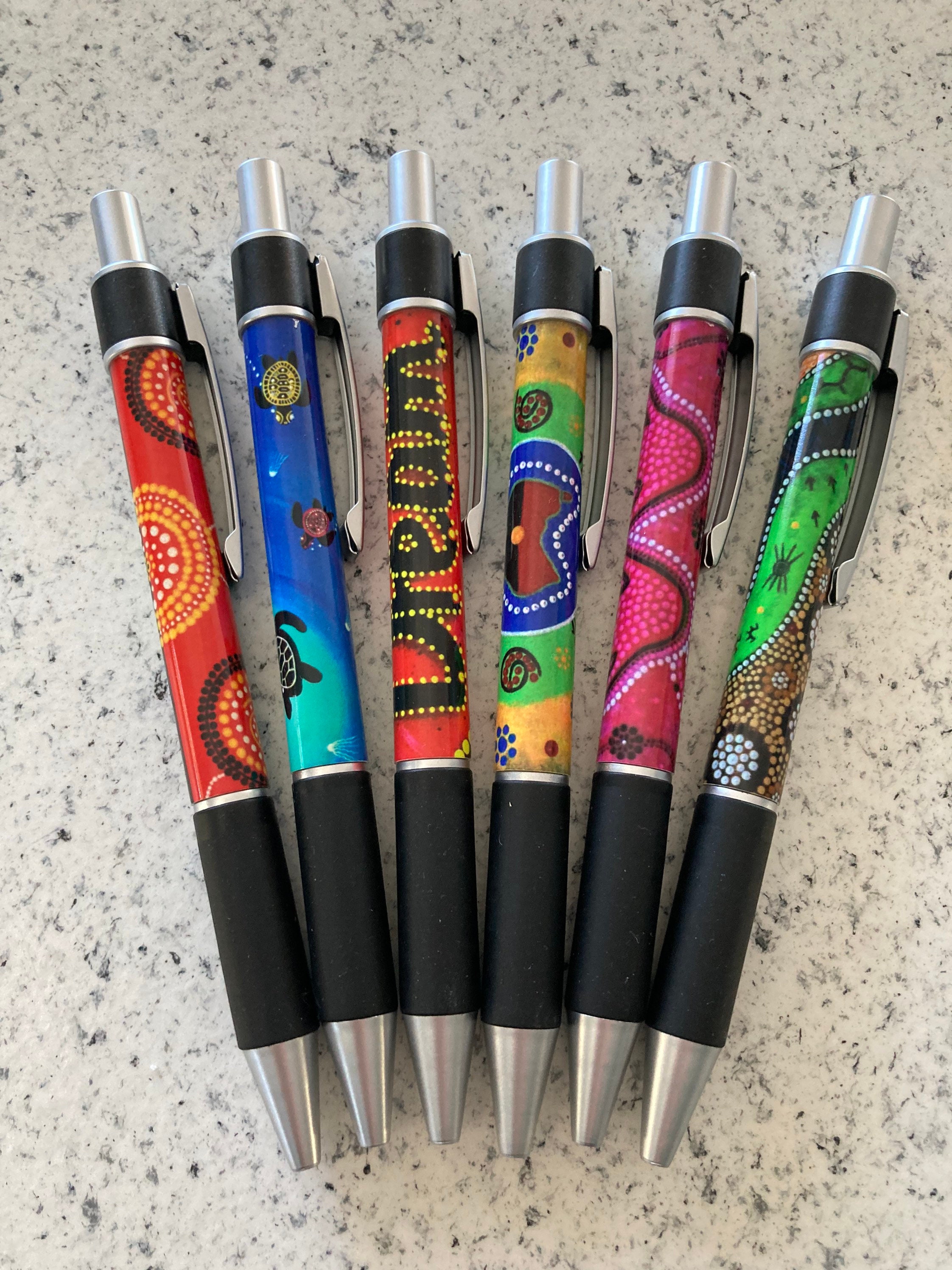 Set of 6 Beautiful Aboriginal Design Pens - Etsy