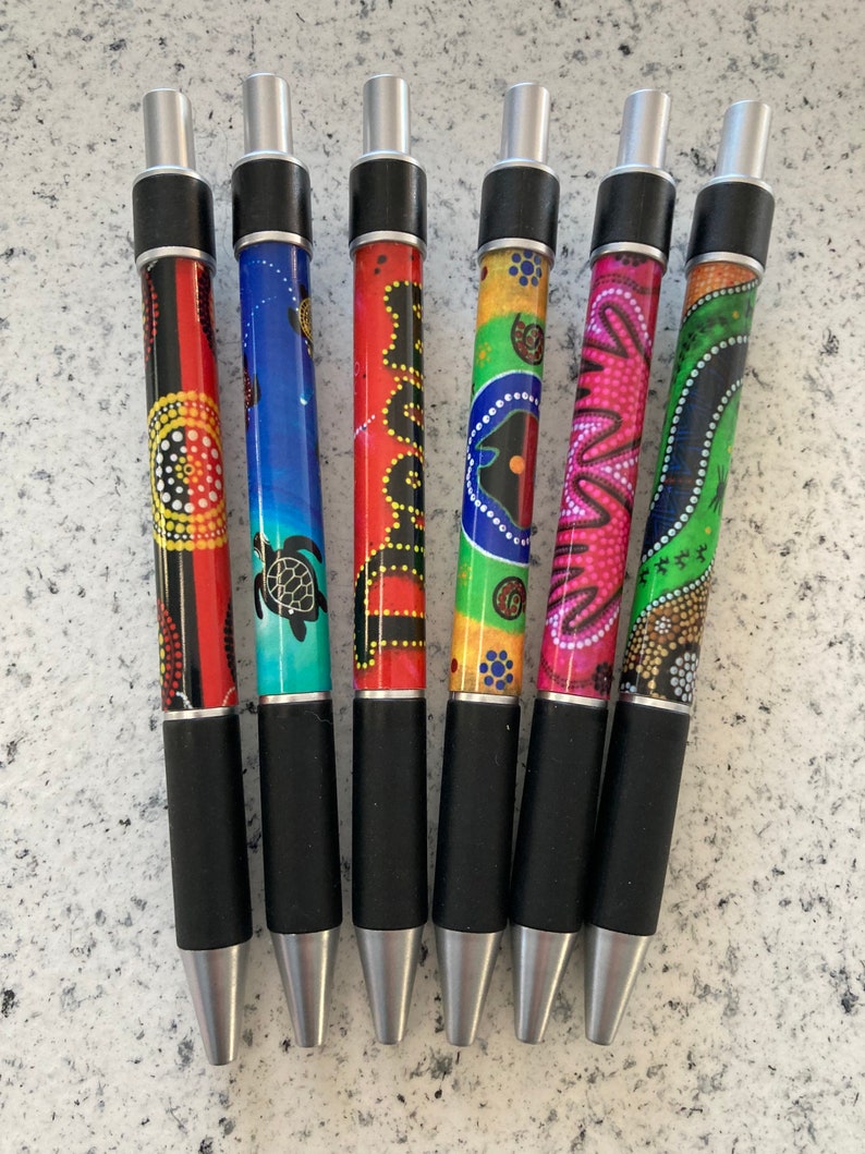Set of 6 Beautiful Aboriginal Design Pens - Etsy