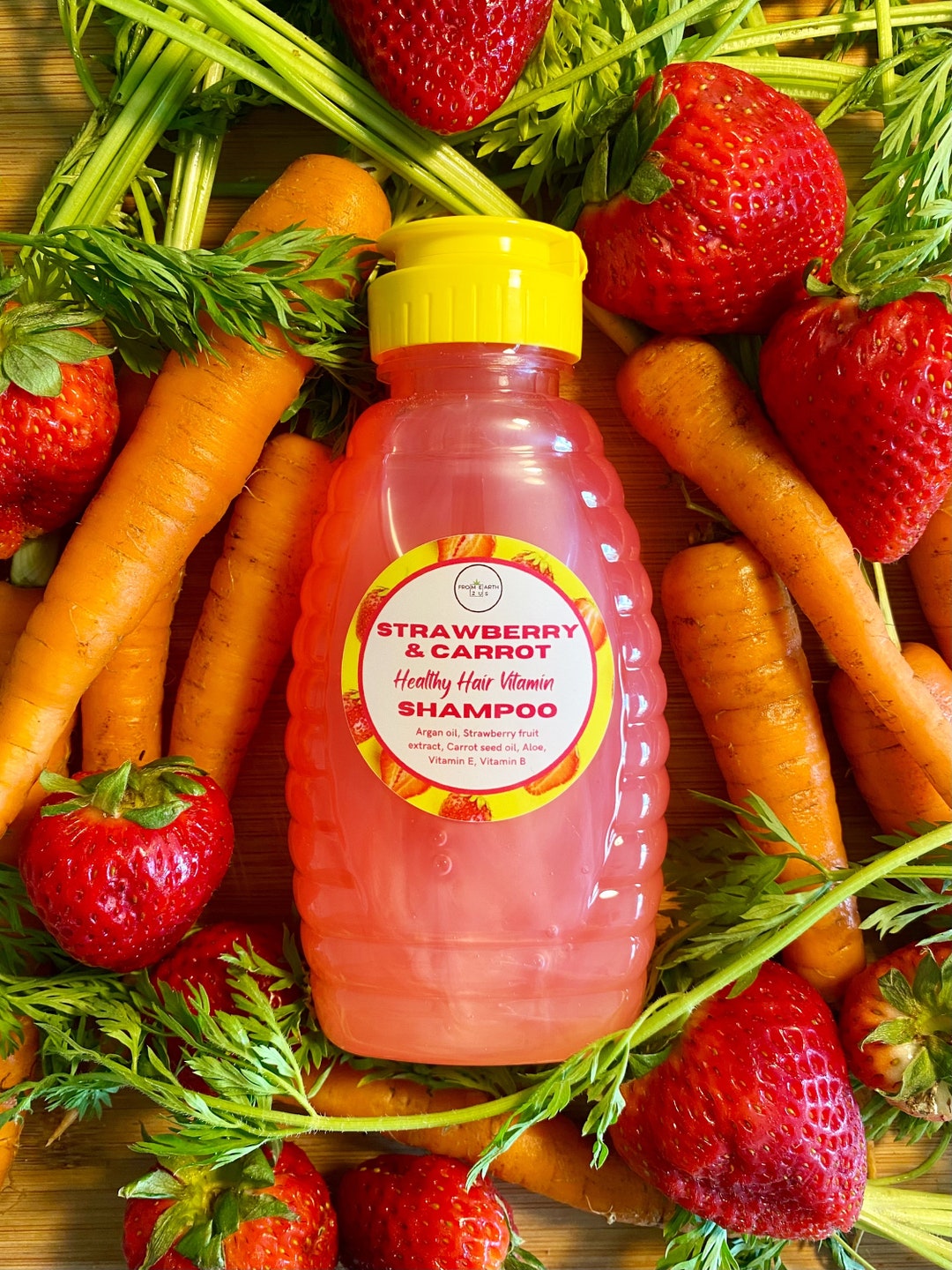 Strawberry Carrot Healthy Hair Vitamin Natural Shampoo - Etsy