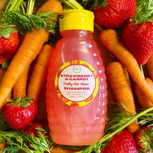 Strawberry Carrot Natural Shampoo for Healthy Hair 16 Ounces - Etsy