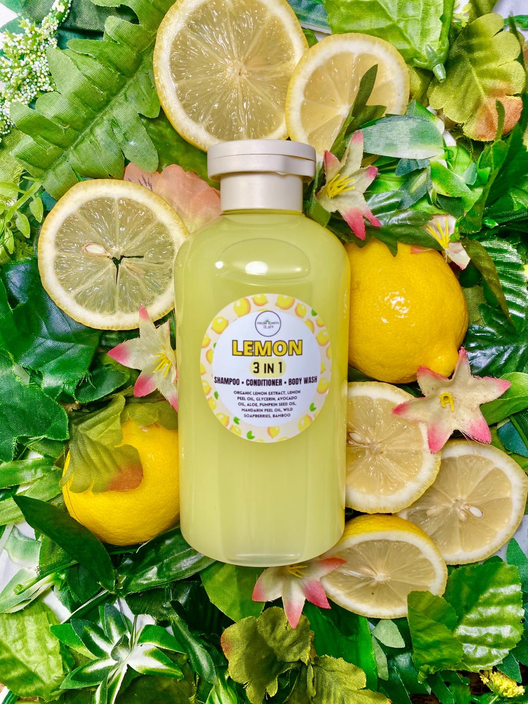 Organic Lemon - 3 in 1 - Natural Shampoo / Conditioner / Body Wash - Etsy