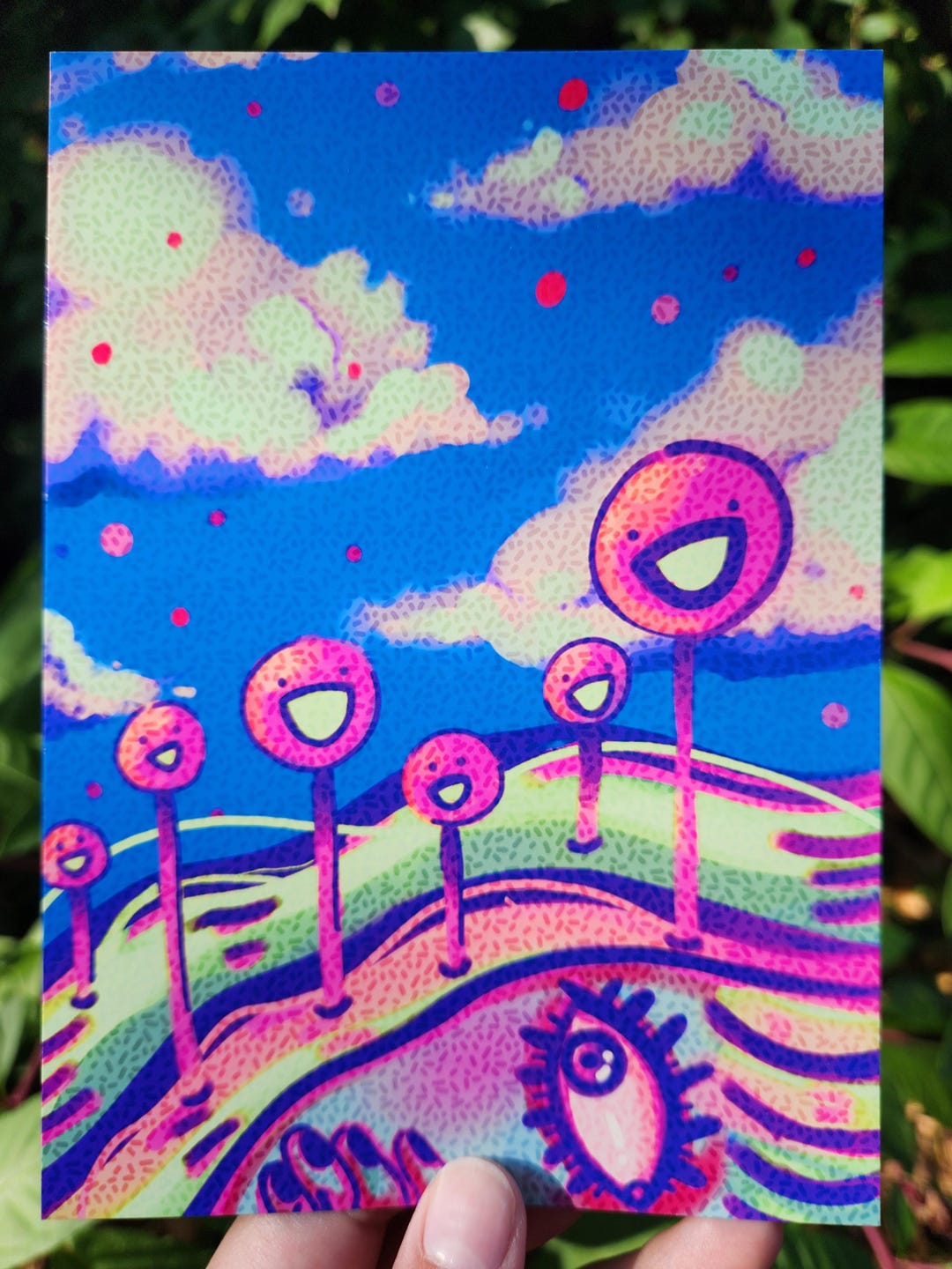 Happy Spore 5x7 Glossy Original Art Print - Etsy