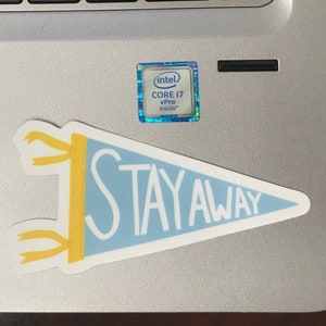 Social Distance Stay Away Flag Sticker | Quarantine Six Feet ...