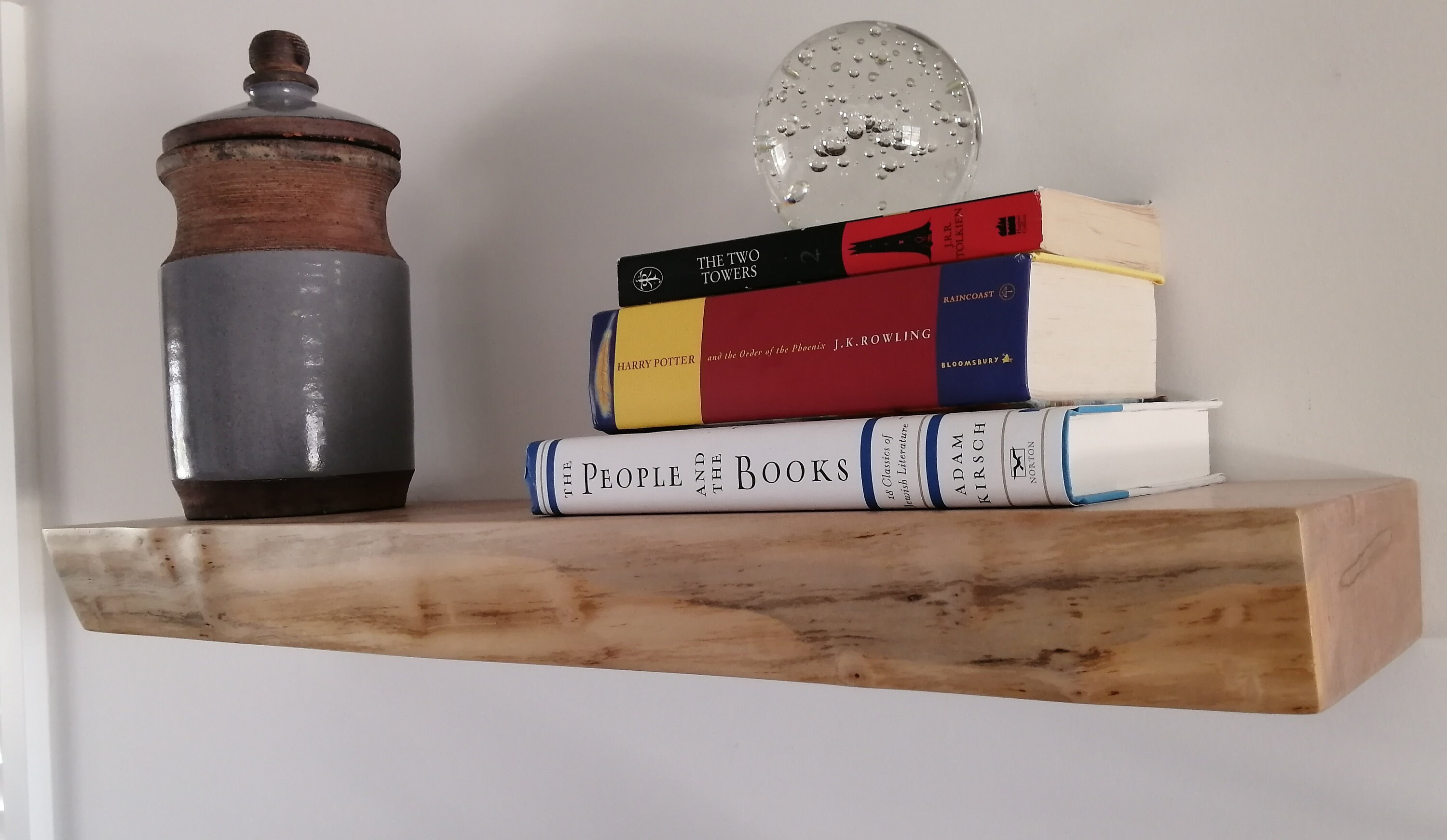 Live Edge Maple Floating Shelves Wall Mounting Solid Wood Kitchen Shelf ...