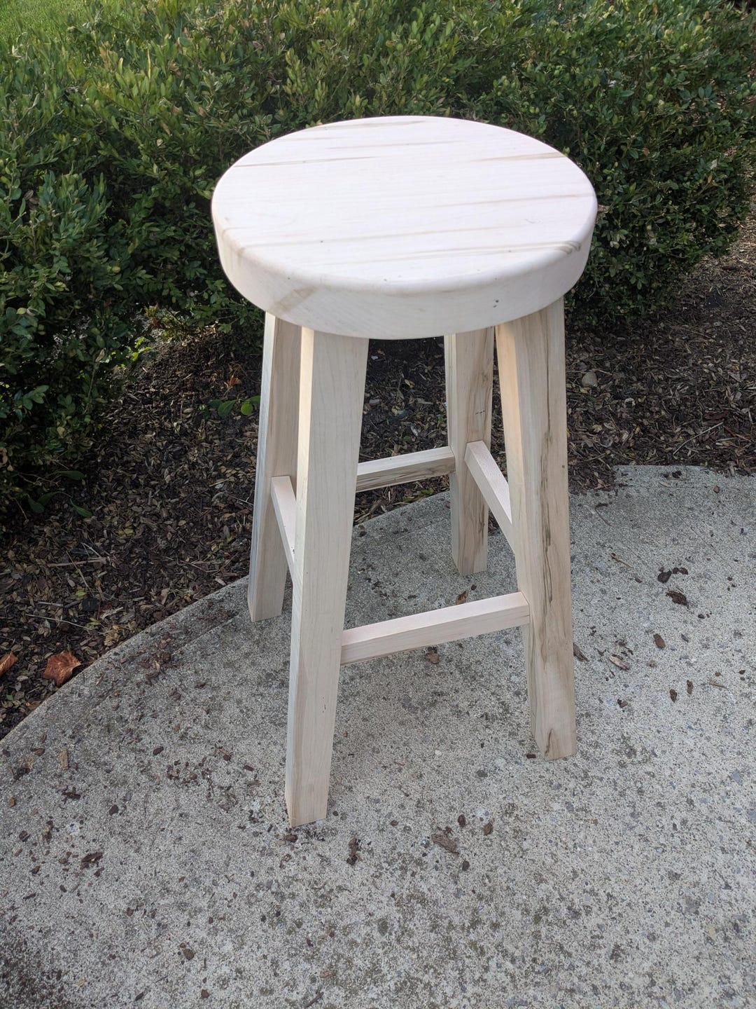 Heavy Duty Maple Round Top Counter Bar Stool Kit With Custom Stain ...