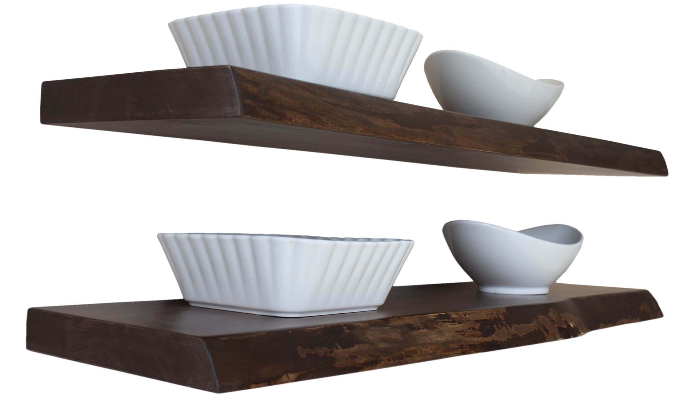 Live Edge Maple Floating Shelves Wall Mounting Solid Wood Kitchen Shelf ...