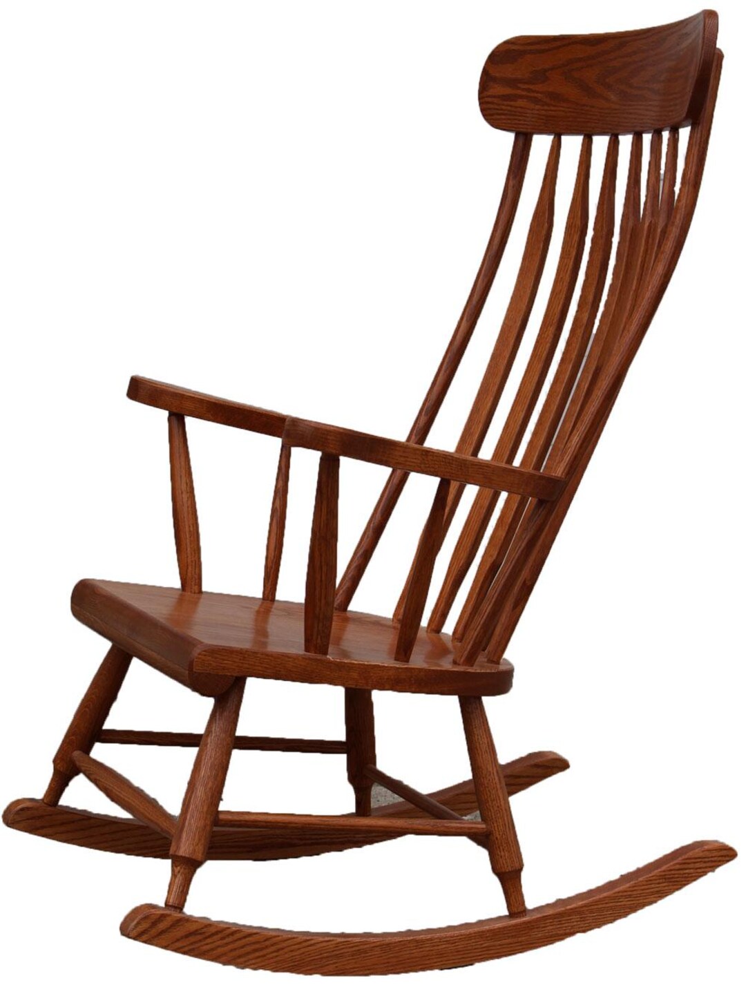 Mennonites Handmade Red Oak Boston Rocking Chair Kit With Custom Stain ...