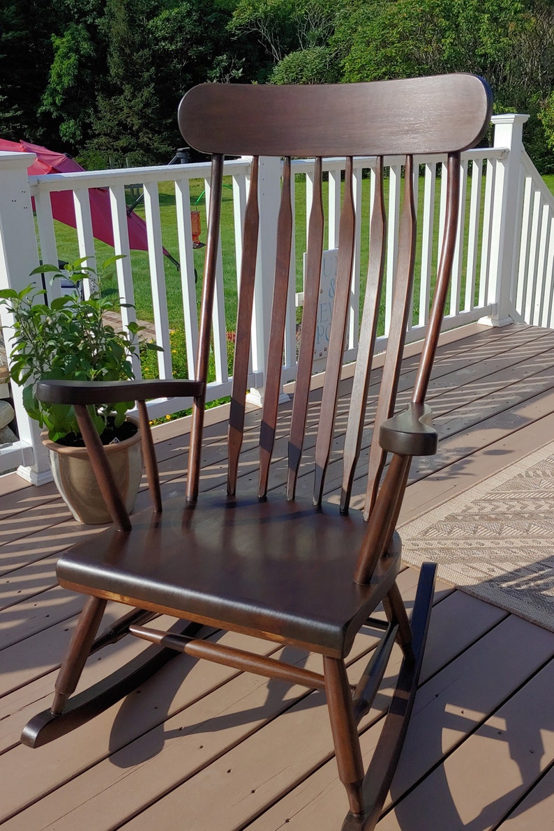 Handcrafted Black Walnut Boston Rocking Chair Kit DIY With Clear ...